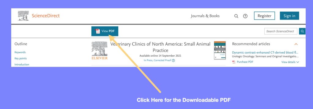Vet Clinics of North America Articles Free Limited Access - AFAST ...