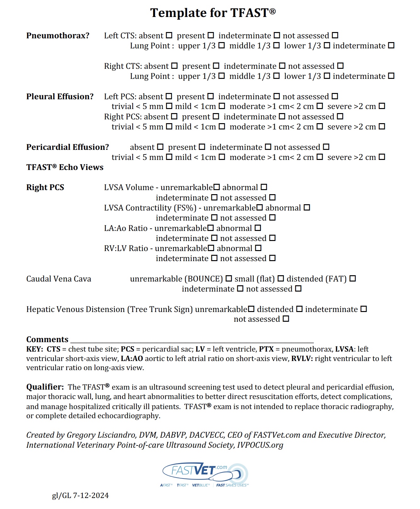 FASTVet Free Resource: Most Updated Global FAST® Goal-directed ...